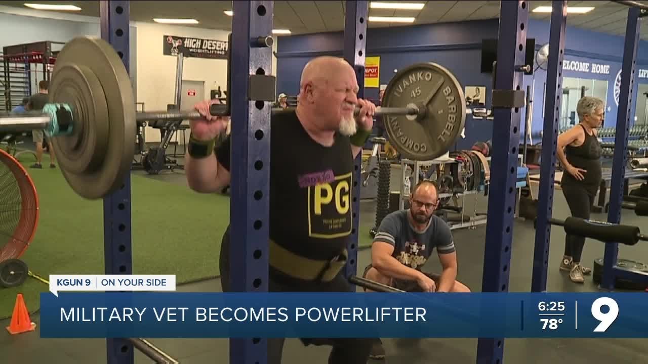 Military veteran Chuck Sherman turns powerlifter - YouTube