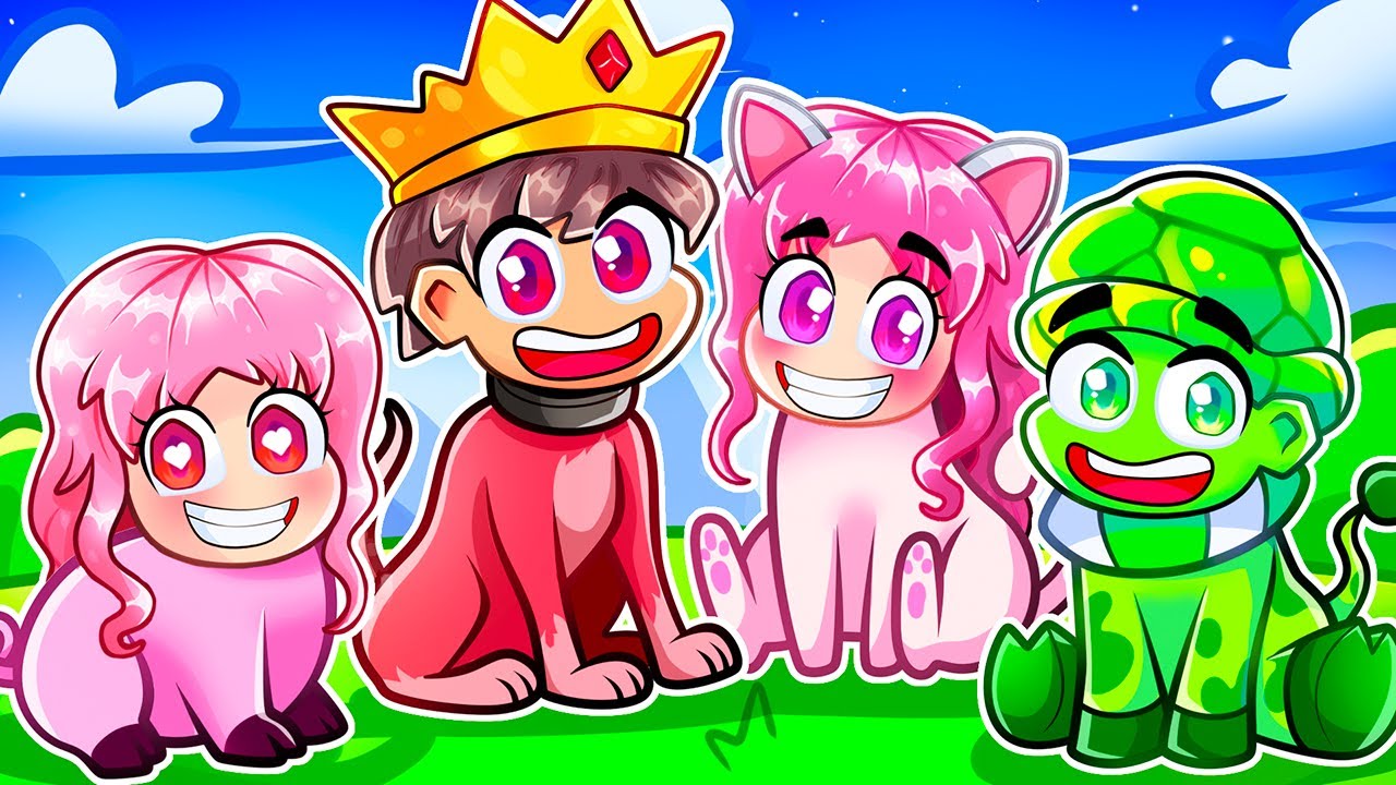 Having A ANIMAL FAMILY in Roblox... - YouTube