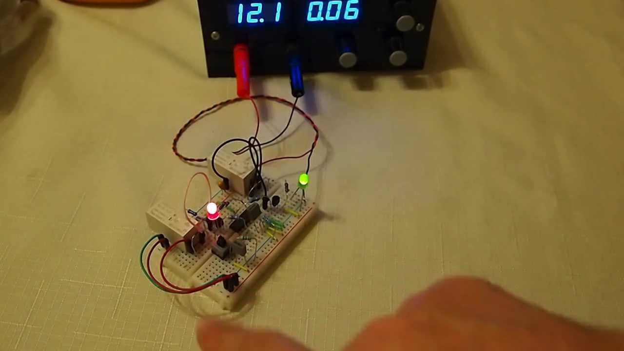 Toggle switch with soft start using CMOS 4027 - YouTube
