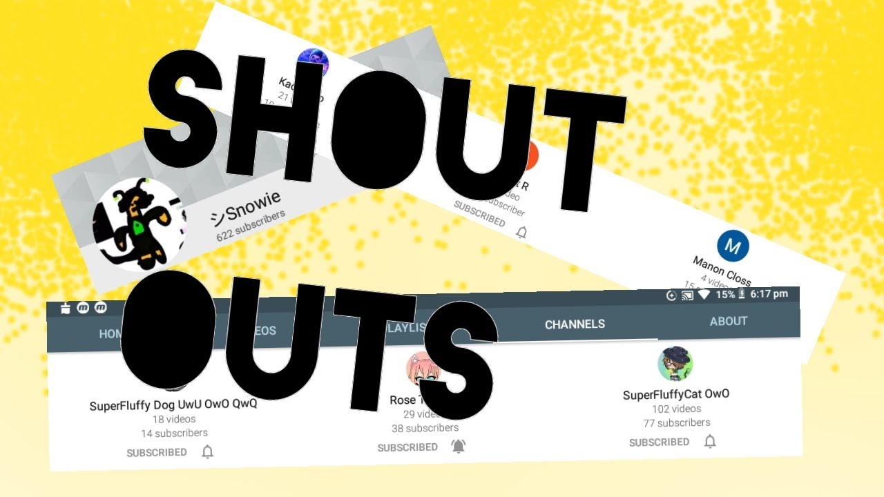 SHOUT-OUTS - YouTube