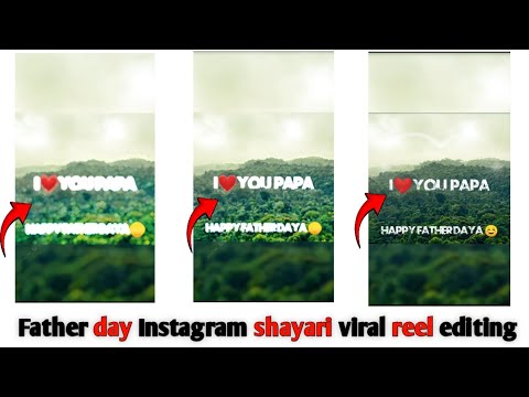Instagram Father's Day Sayari video Editing VN app cap cut| Insta ...