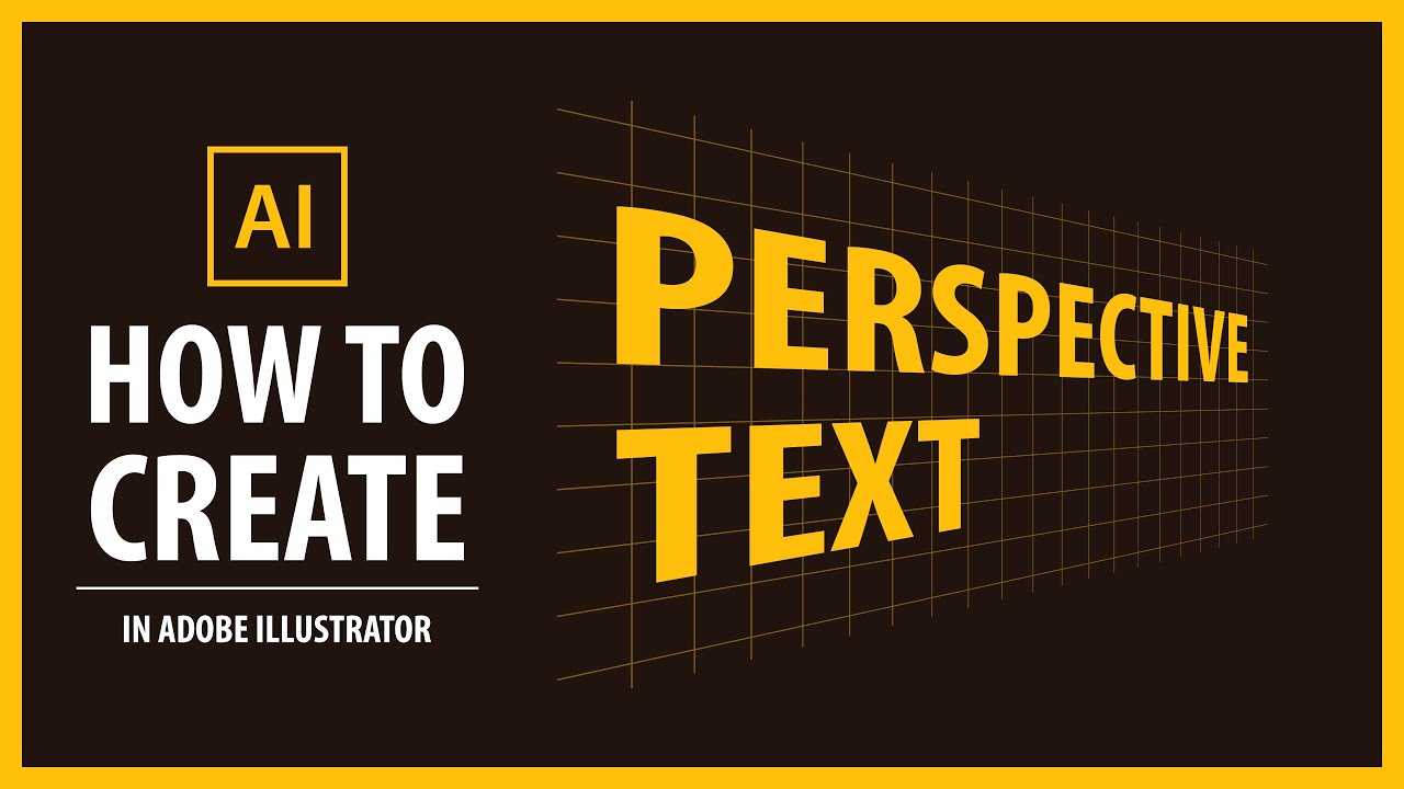 How To Create Text In PERSPECIVE In Adobe Illustrator Vector Tutorial How To Create Text In PERSPECIVE In Adobe Illustrator Vector Tutorial