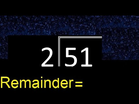 Divide 51 by 2 . remainder , quotient . Division with 1 Digit Divisors ...