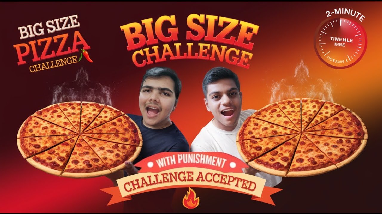 BIG SIZE PIZZA CHALLENGE WITH PUNISHMENT - YouTube