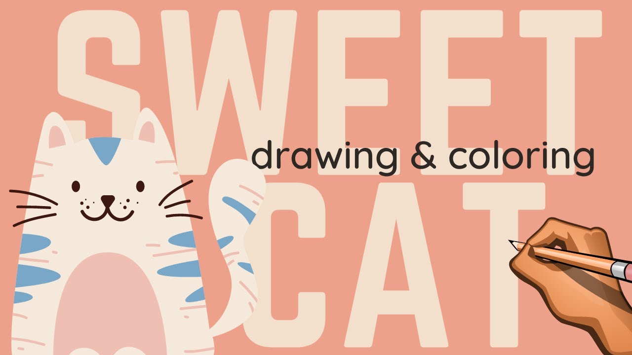 Cat Drawing For Kids - EASY SWEET CAT DRAWING: Sweeter than Sugar - YouTube