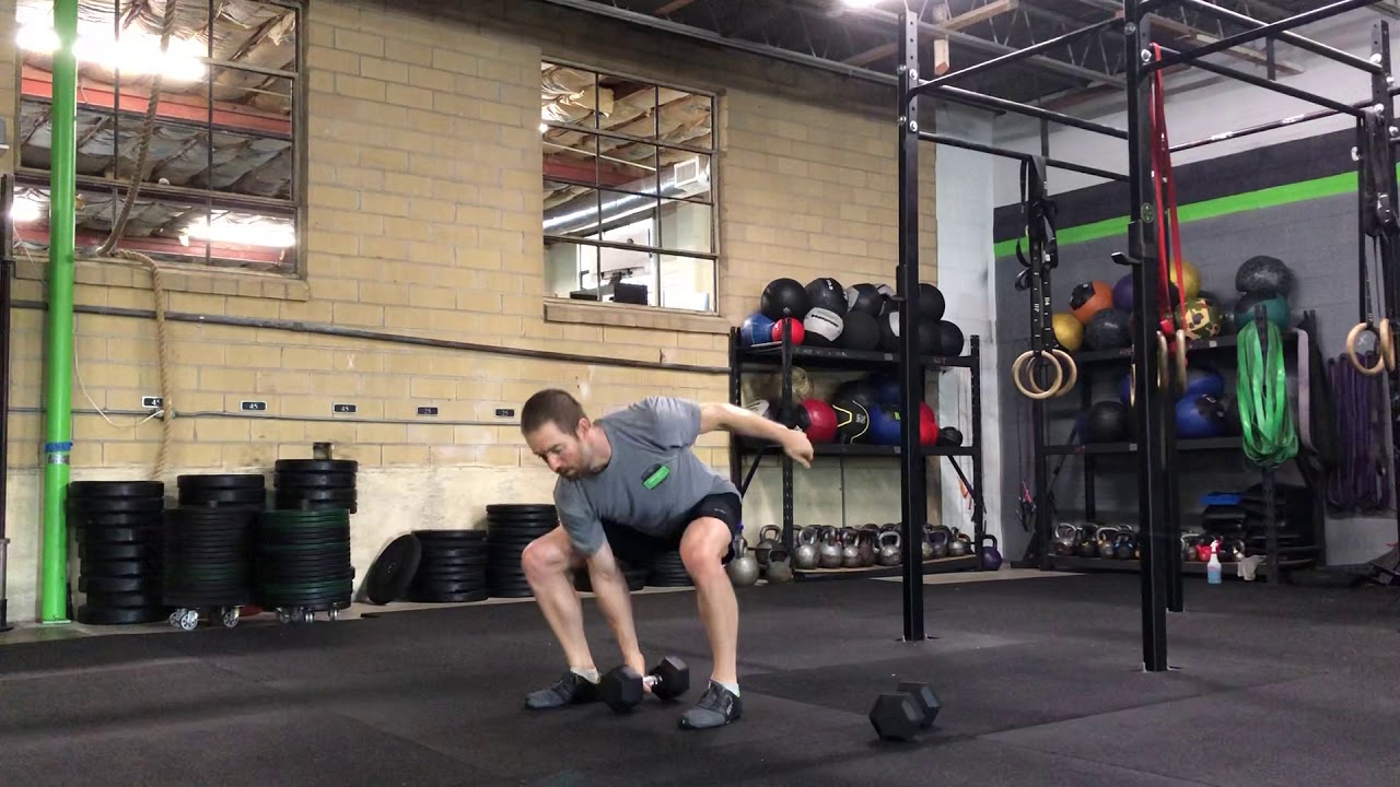 Demo: Alternating One-arm Dumbbell Muscle Snatch - YouTube