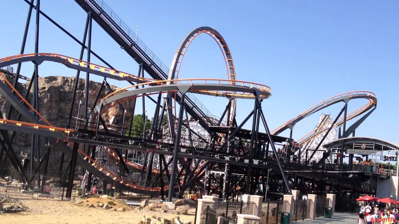 Apocalypse roller Coaster at SIxflags Amarica. - YouTube