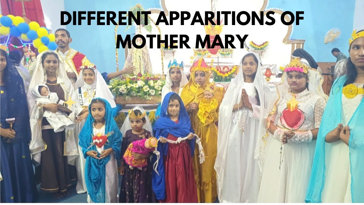 Kids dressed as different apparitions of Mother Mary | Month of rosary ...