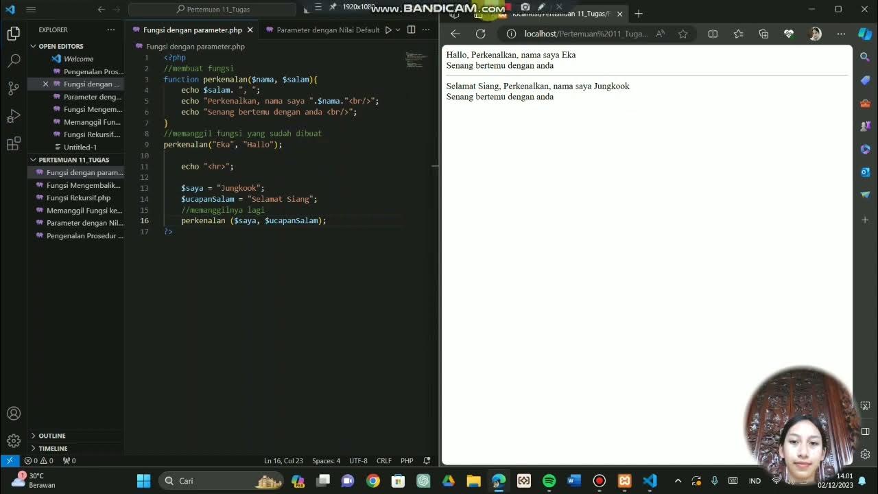 Pemahaman Prosedur dan Fungsi Pemrograman PHP - YouTube