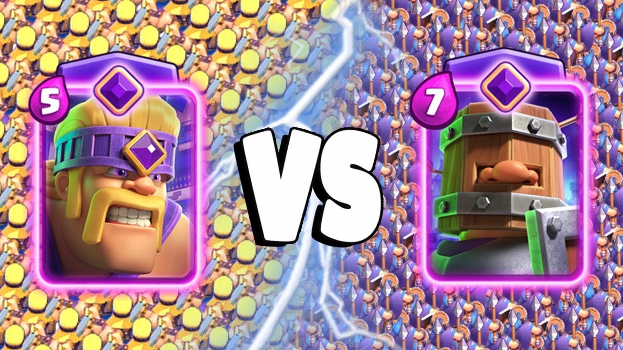 EVOLVED BARBARIANS VS EVOLVED ROYAL RECRUITS - Clash Royale Battle ...