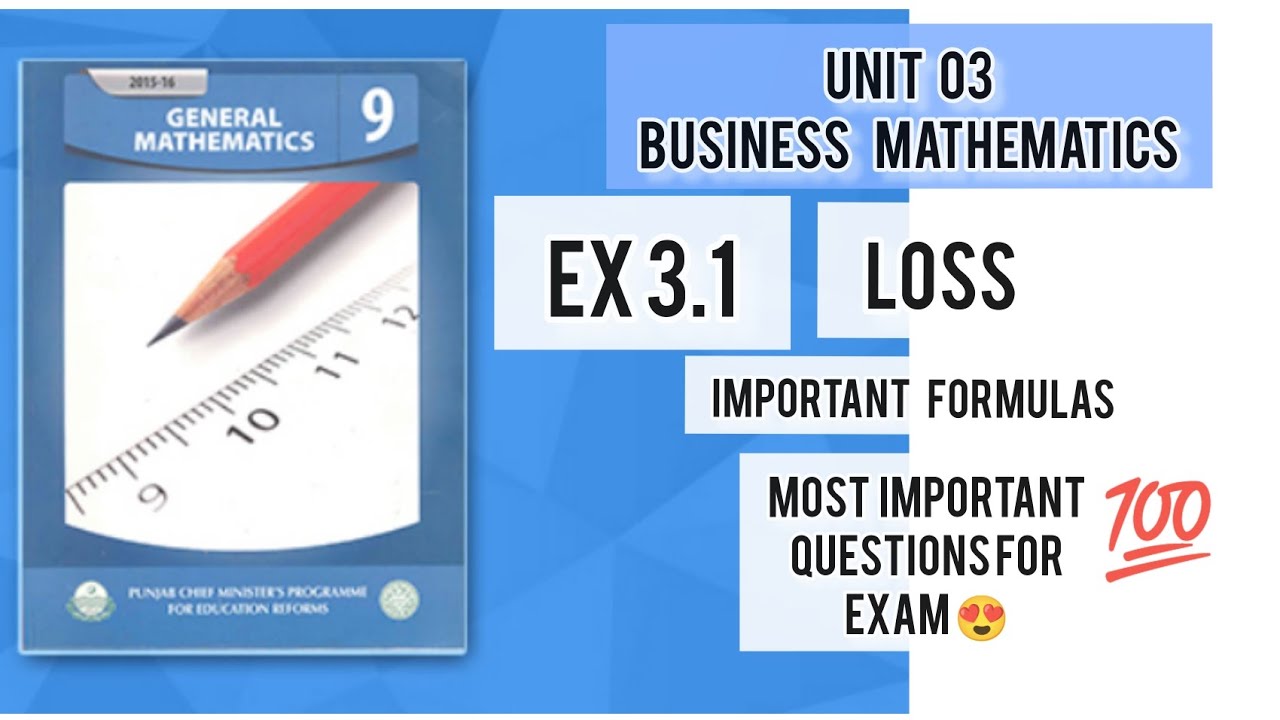 Unit 03 Business Mathematics How To Calculate Loss And Loss unit-03-business-mathematics-how-to-calculate-loss-and-loss
