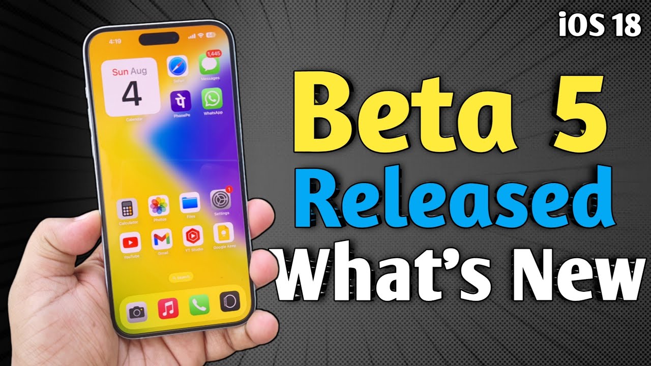 iOS 18 Beta 5 Released - What's New Features - YouTube