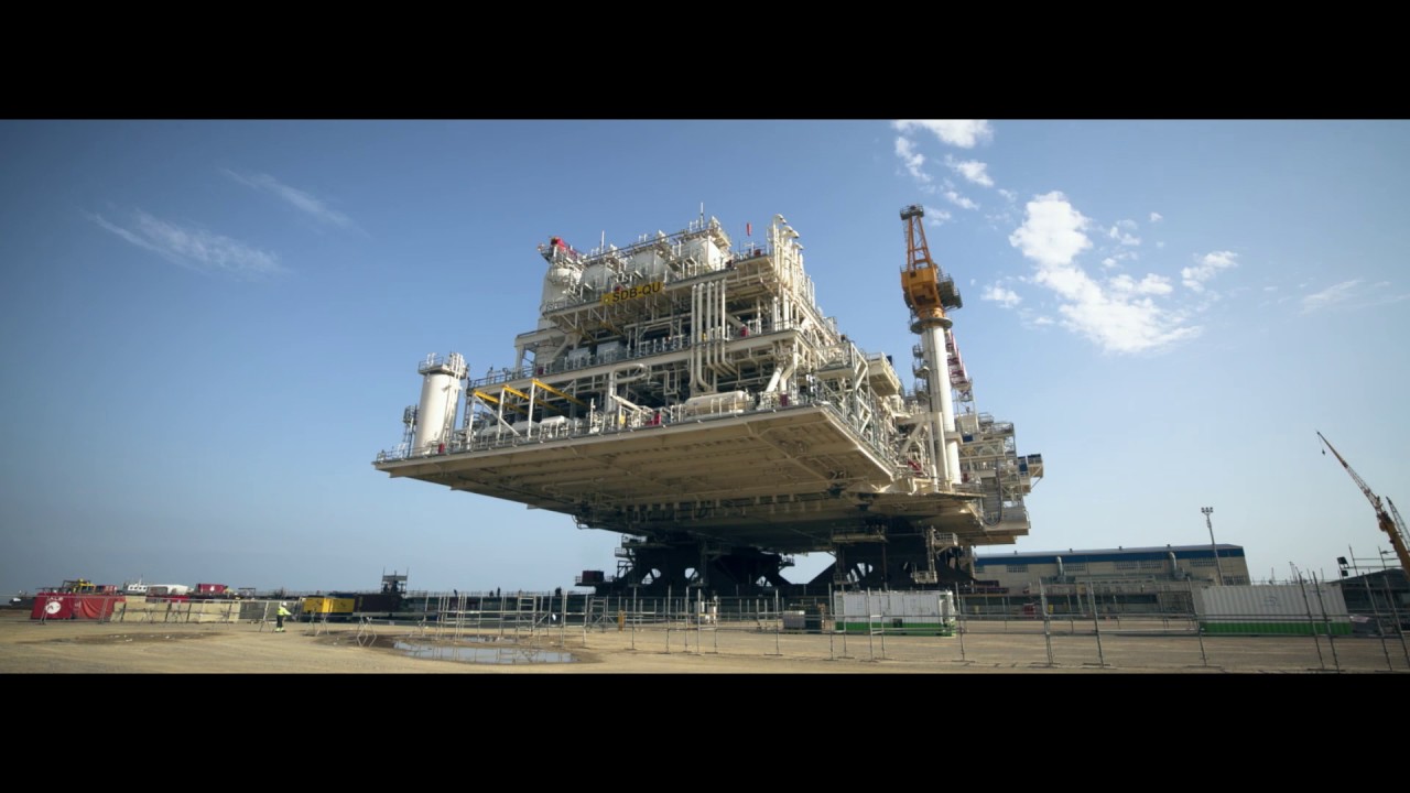 Shah Deniz 2 quarters and utilities platform installed - YouTube