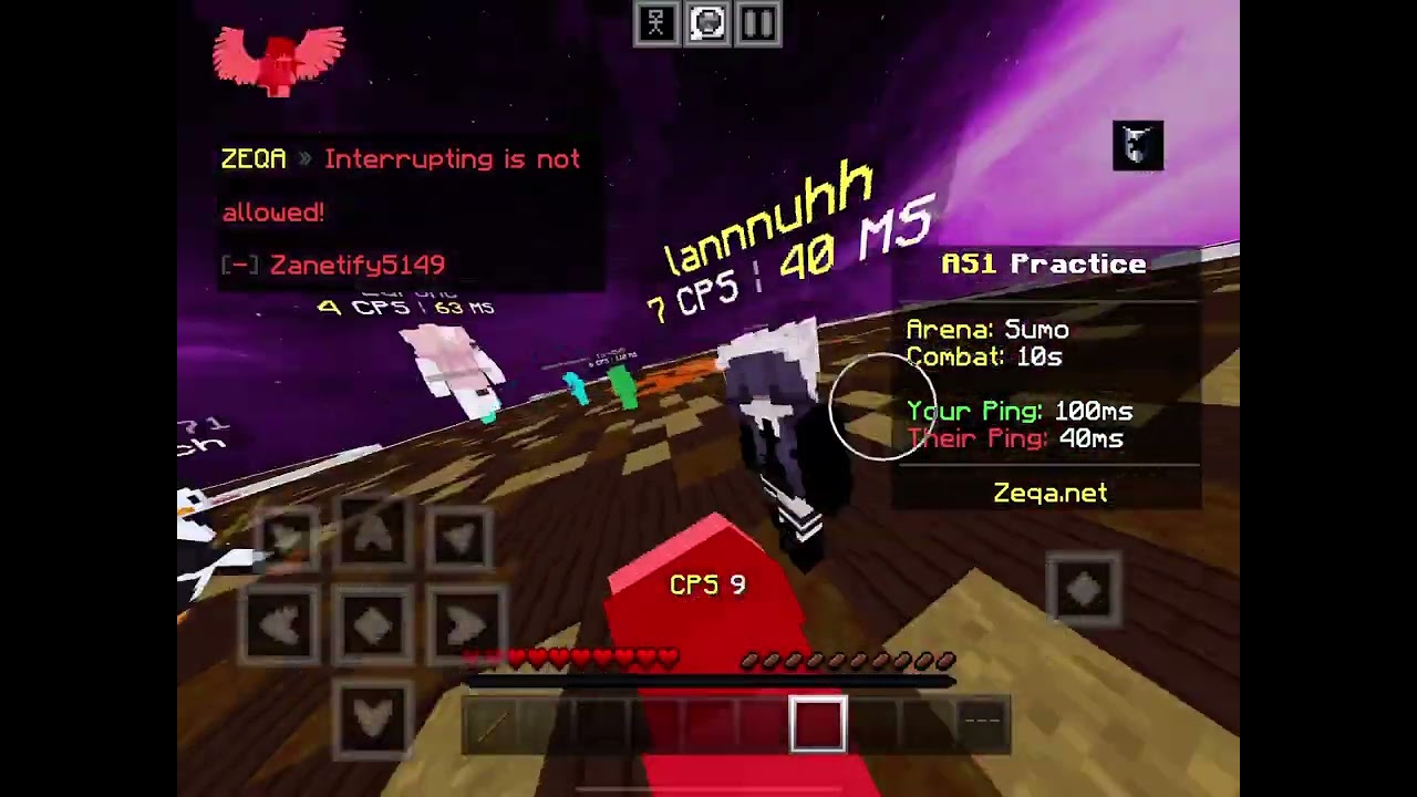 Using auto clicker on a zeqa mod mcpe epic reaction #minecraft - YouTube