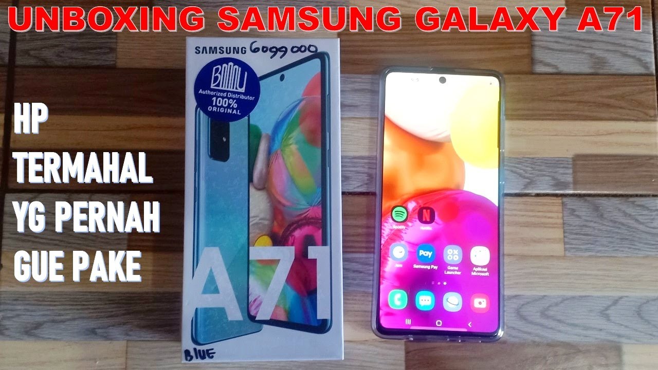 UNBOXING SAMSUNG GALAXY A71 , test kamera SAMSUNG GALAXY A71 - YouTube