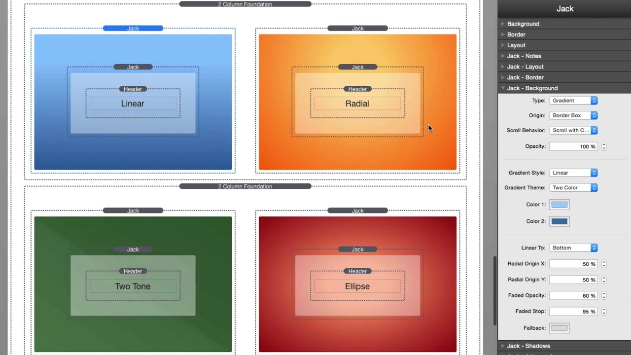 Backgrounds in Jack for RapidWeaver - YouTube