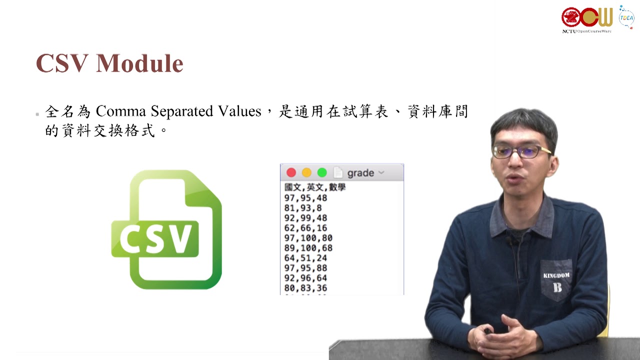 Lec01 Python Open And Csv Module Youtube
