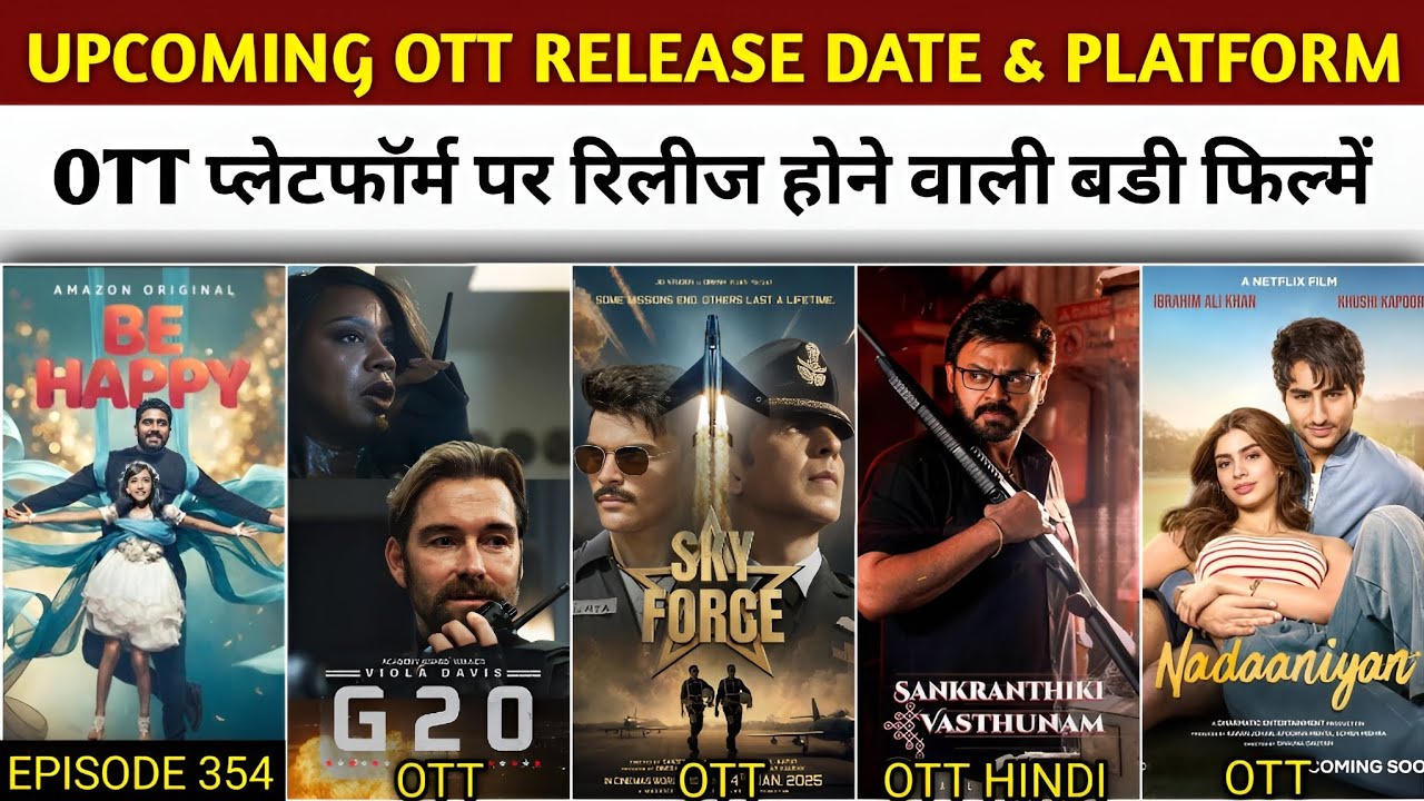 Upcoming OTT Release Movies | Sky Force OTT | Sankranthiki Vasthunam Hindi OTT | Netflix, Zee5 ...
