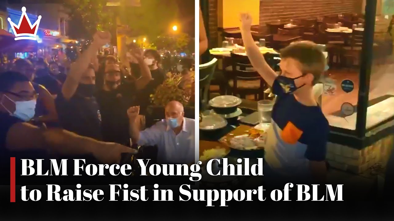 BLM Force Young Child to Raise Fist in Support of BLM - YouTube