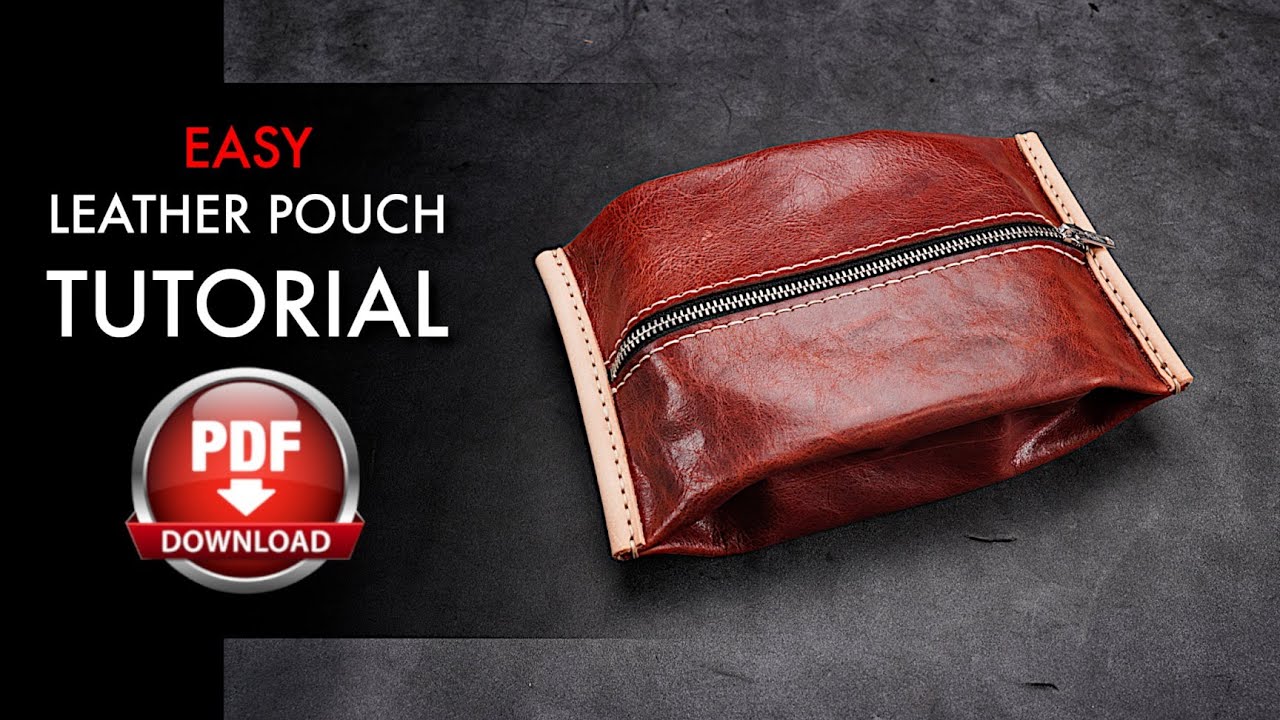 How to make a simple leather pouch - YouTube