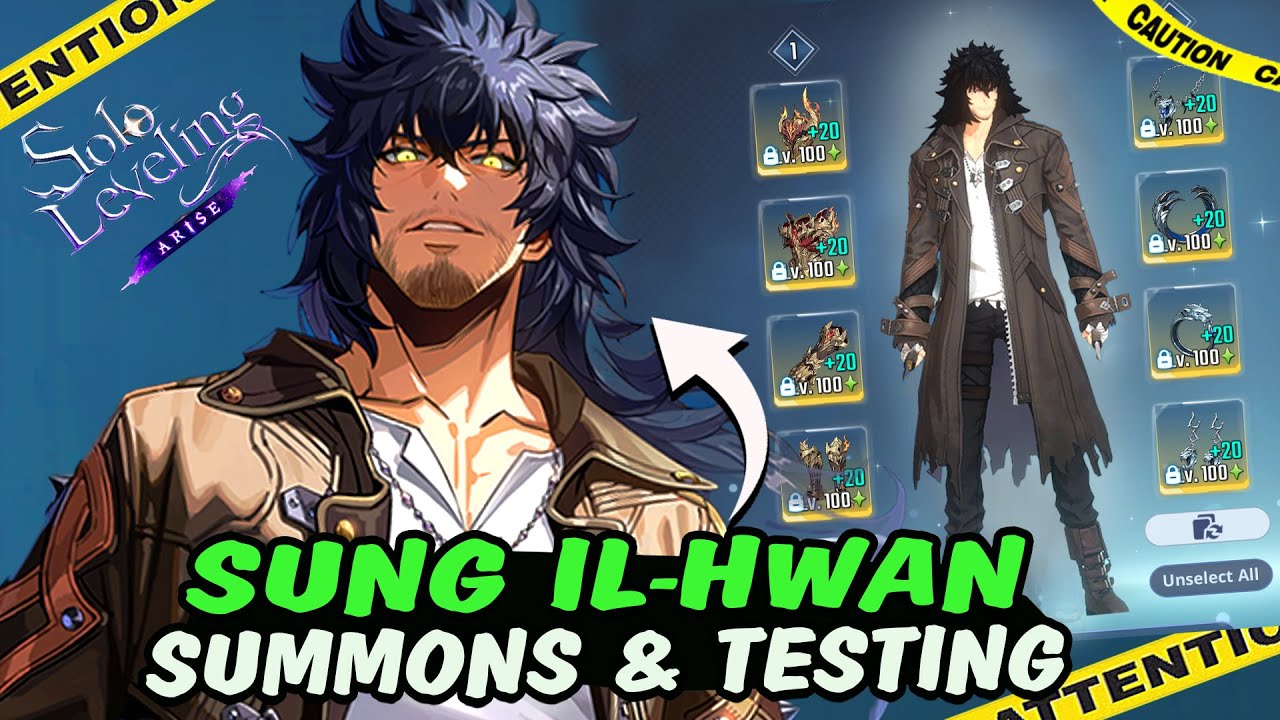 SUNG IL-HWAN | TESTING & GAMEPLAY | SOLO LEVELING #sololevelingarise ...