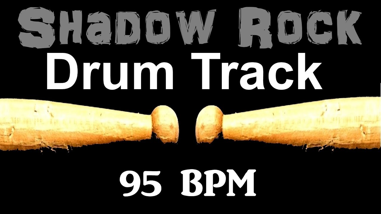 Shadow Rock Drum Track 95 BPM Drum Beat for Bass Guitar Backing Tracks ...