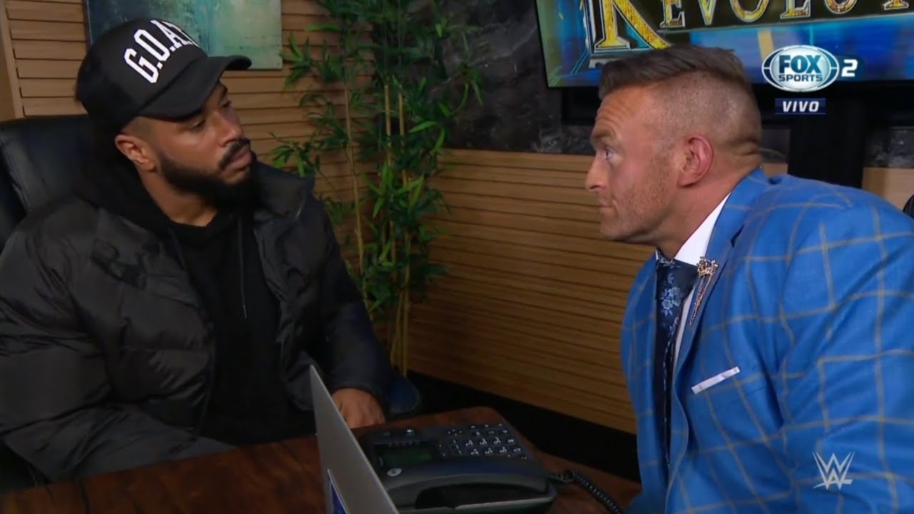 Ashante Adonis le pide una oportunidad a Nick Aldis en Backstage - WWE ...