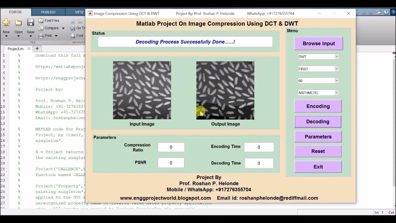 Dwt And Dct Image Compression Using Matlab Project With Source Code Image Compression Using