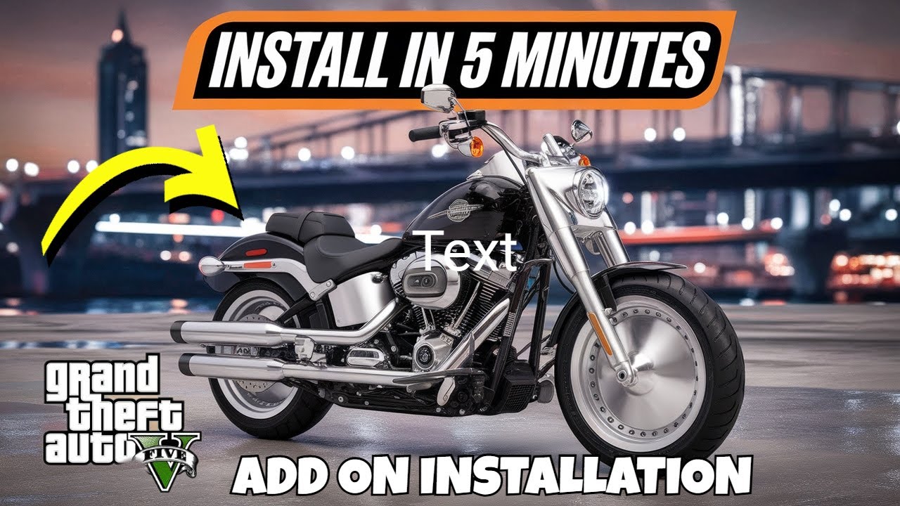 GTA 5 HOW TO INSTALL HARLEY DAVIDSON FAT BOY BIKE MOD - YouTube