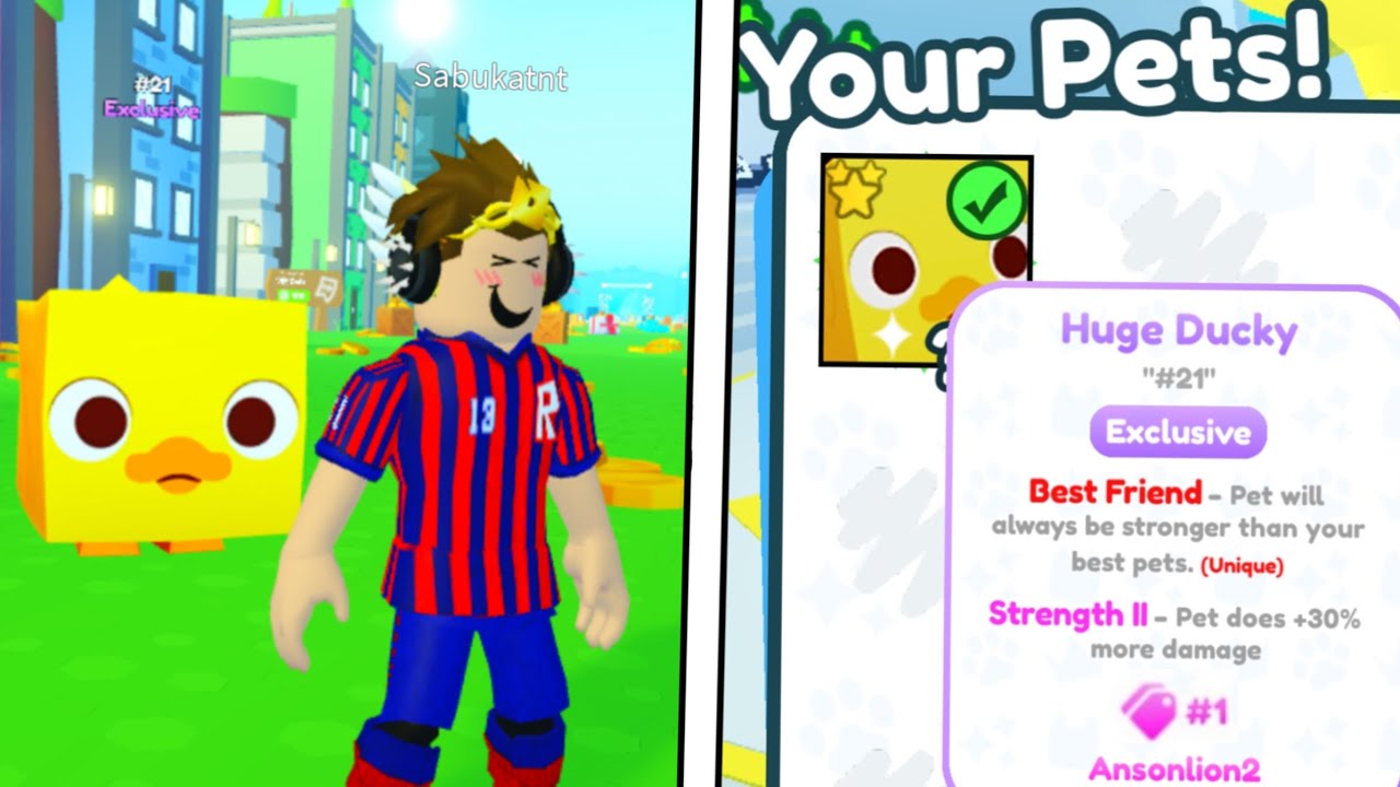 1st Huge Ducky⁉️ *Insane Pet* (pet simulator x huge ducky showcase ...