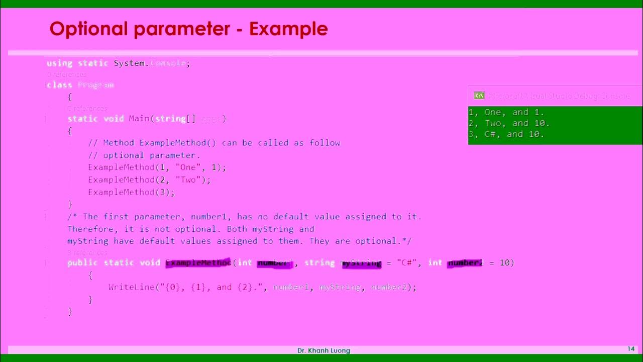 C# Programming - Optional Parameter - YouTube