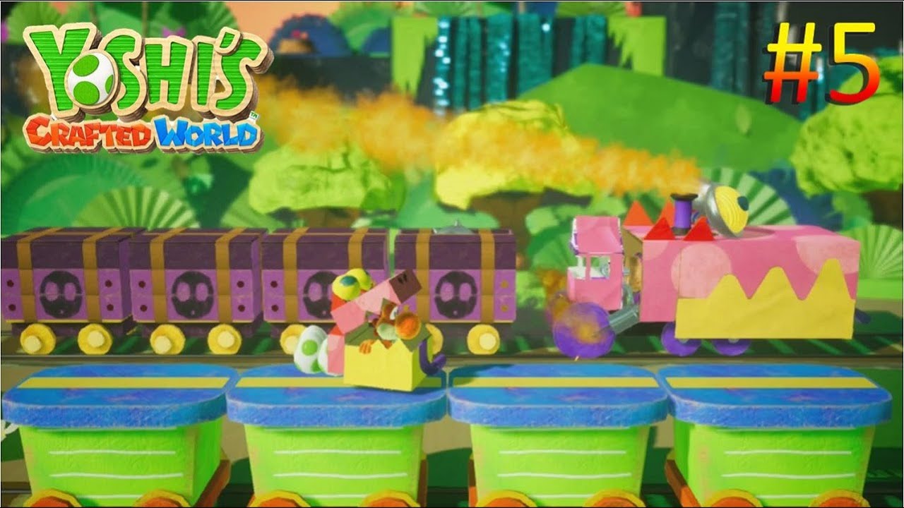 Yoshi's Crafted World - Gator Train Boss Fight - YouTube