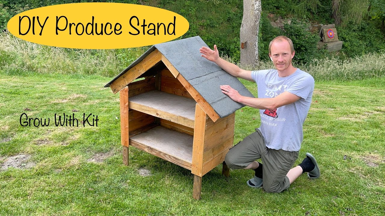Hand-Built Wooden Produce Stand | Easy Scrap Wood Project - YouTube