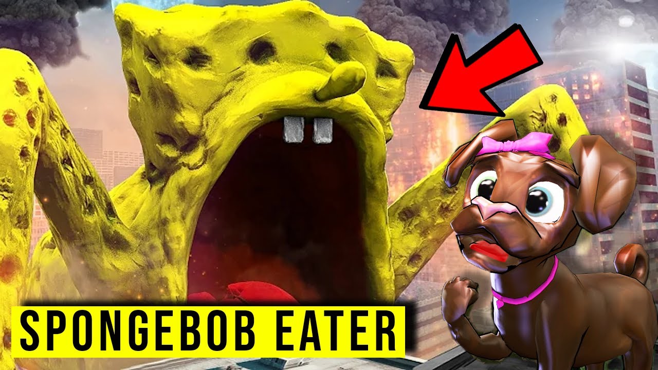Drone Catches SPONGEBOB EATER Destroying a City... (*GMOD SANDBOX ...