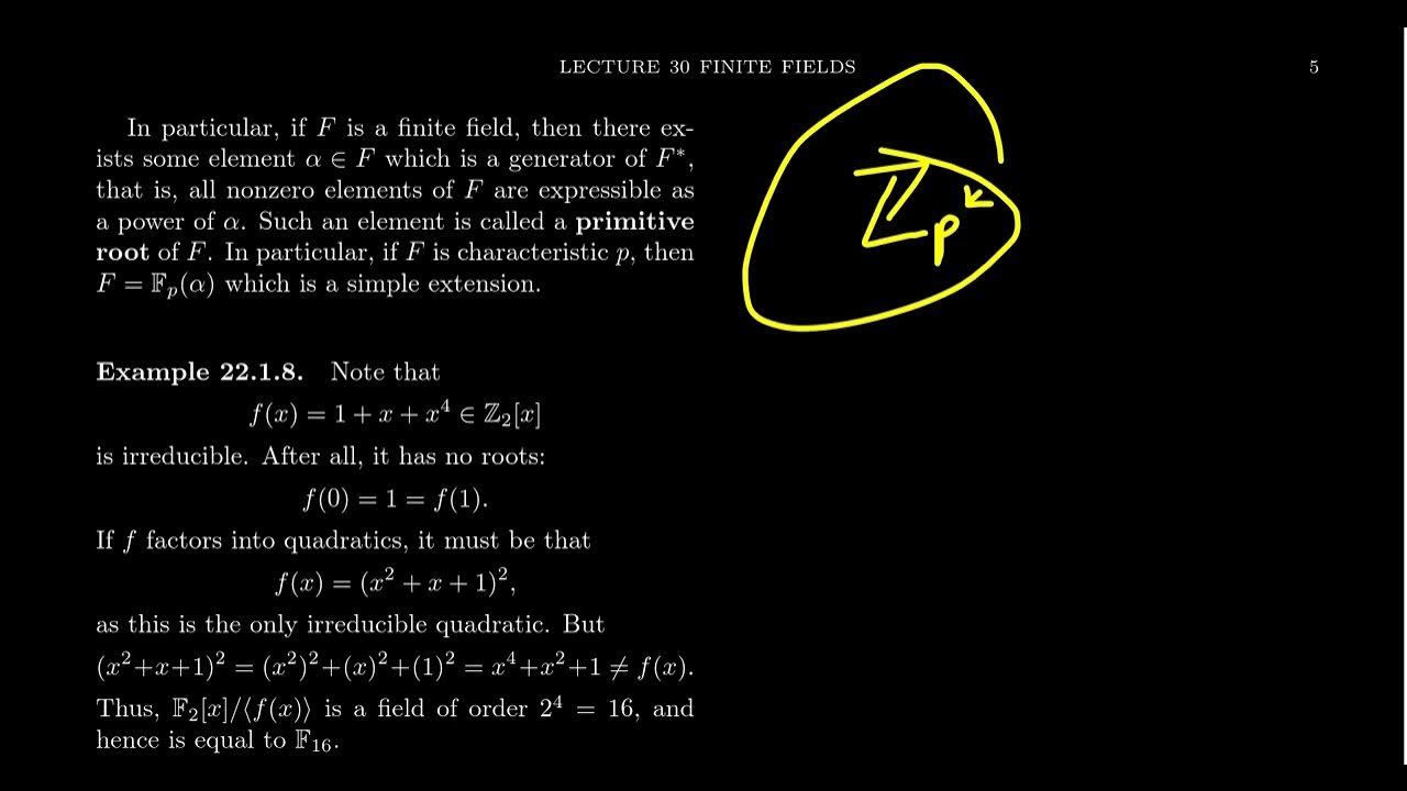 Primitive Roots of Finite Fields - YouTube