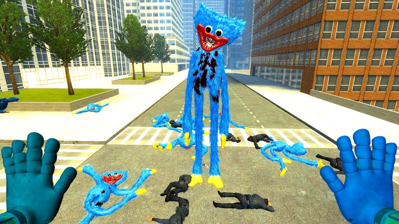 SCARY HUGGY WUGGY FROM POPPY PLAYTIME 3 KEEP THE CITY AT BAY GARRY S scary-huggy-wuggy-from-poppy-playtime-3-keep-the-city-at-bay-garry-s