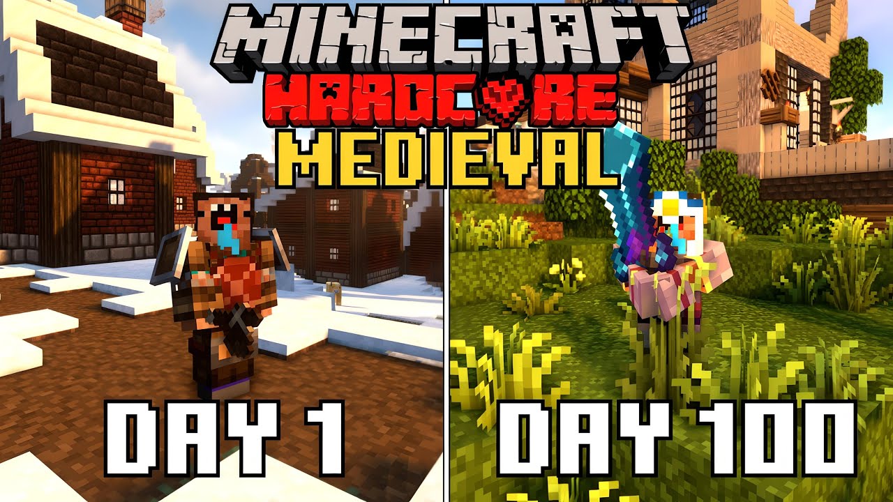 I Spent 100 DAYS in Hardcore Medieval Minecraft... Here's What Happened ...