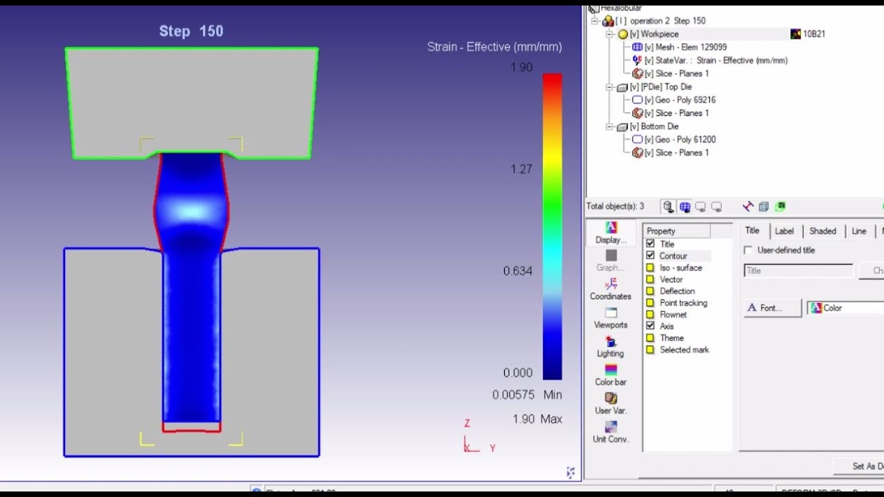 DEFORM 2D 3D Post Ver 12 0 I Post processing of forging simulation in ...