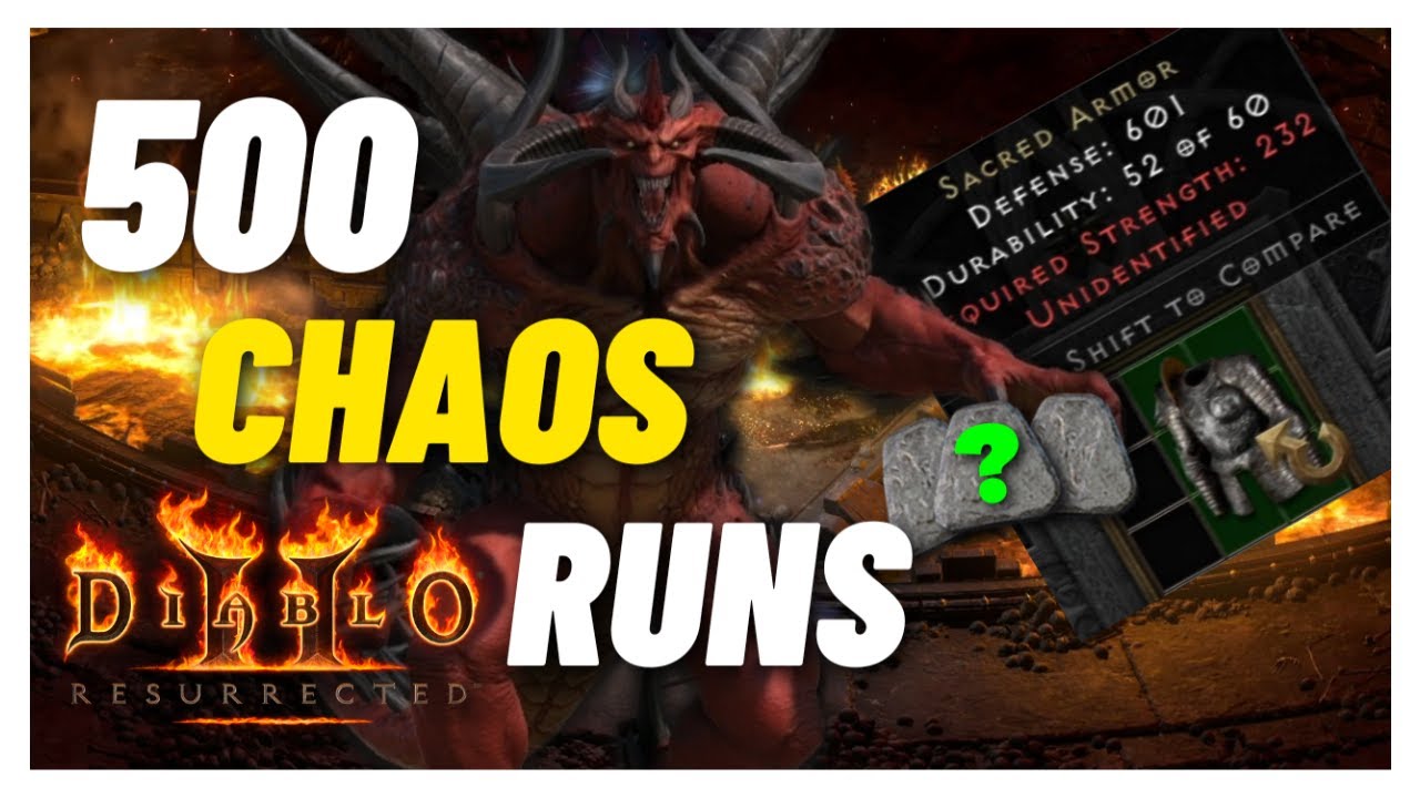 500 Chaos Runs- INSANE session | Season 2 Ladder D2R | - YouTube