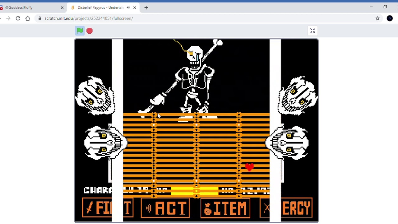 Disbelief Papyrus Phase 1 On Scratch - YouTube