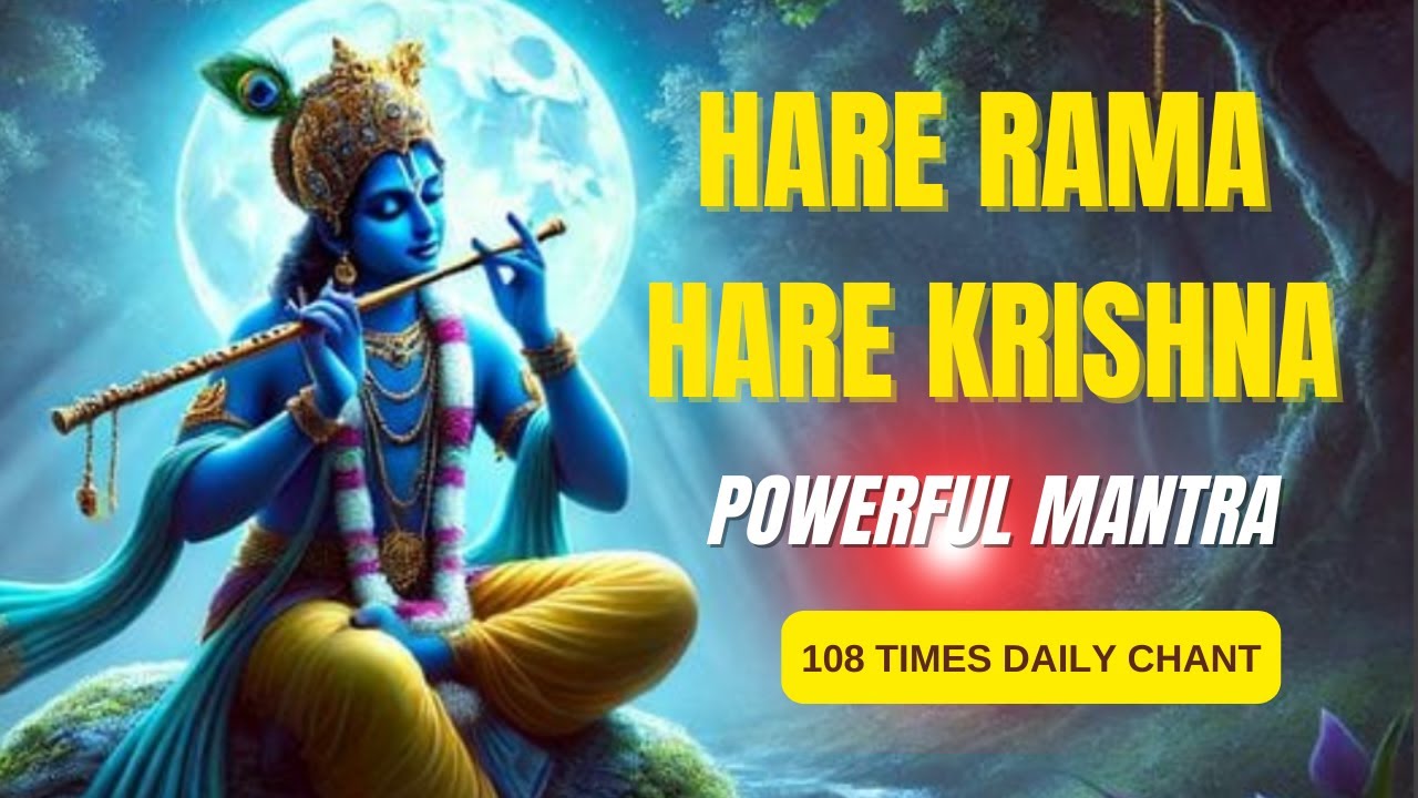 Hare Rama Hare Krishna | 108 Times Maha Mantra Chant for Spiritual ...