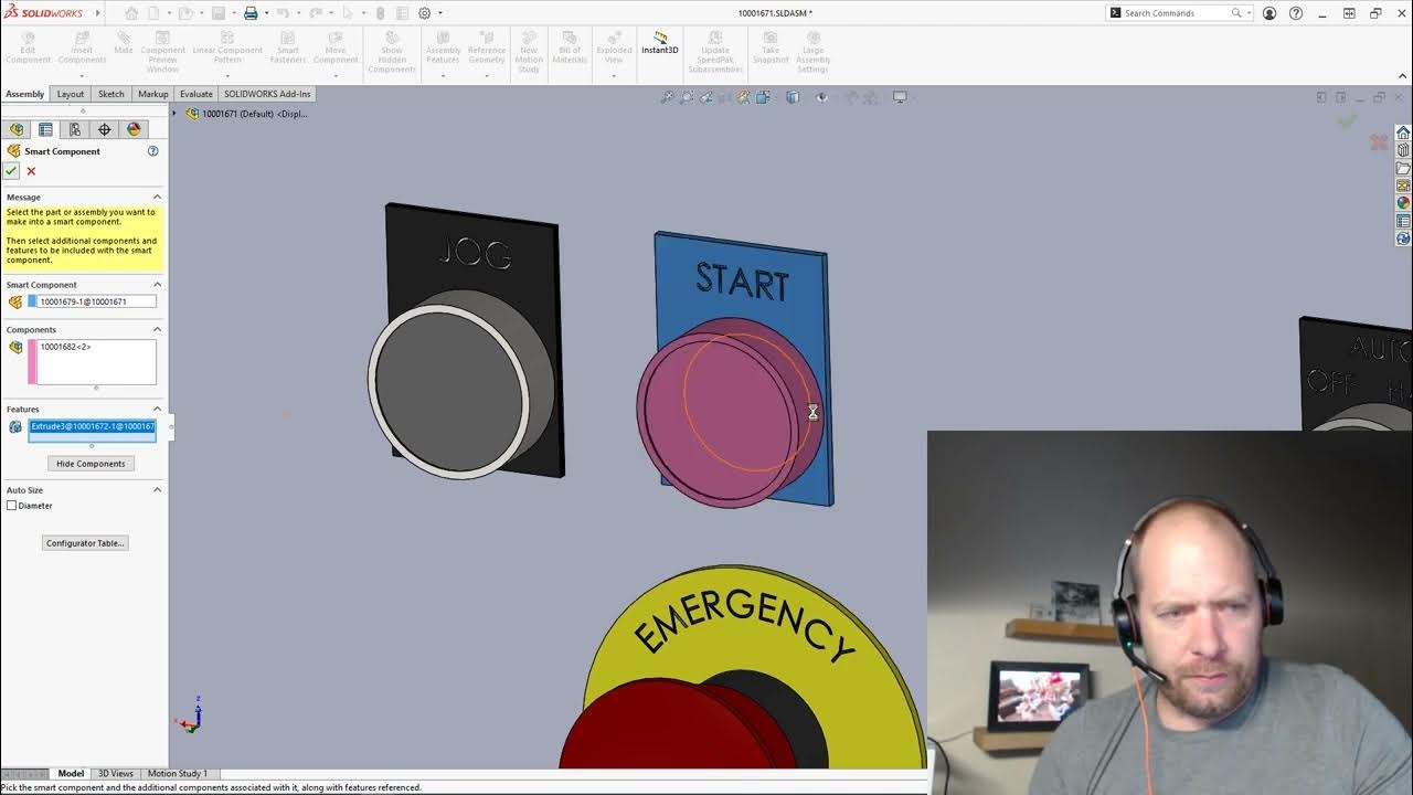 SOLIDWORKS Tips: How to create and use Smart Components - YouTube
