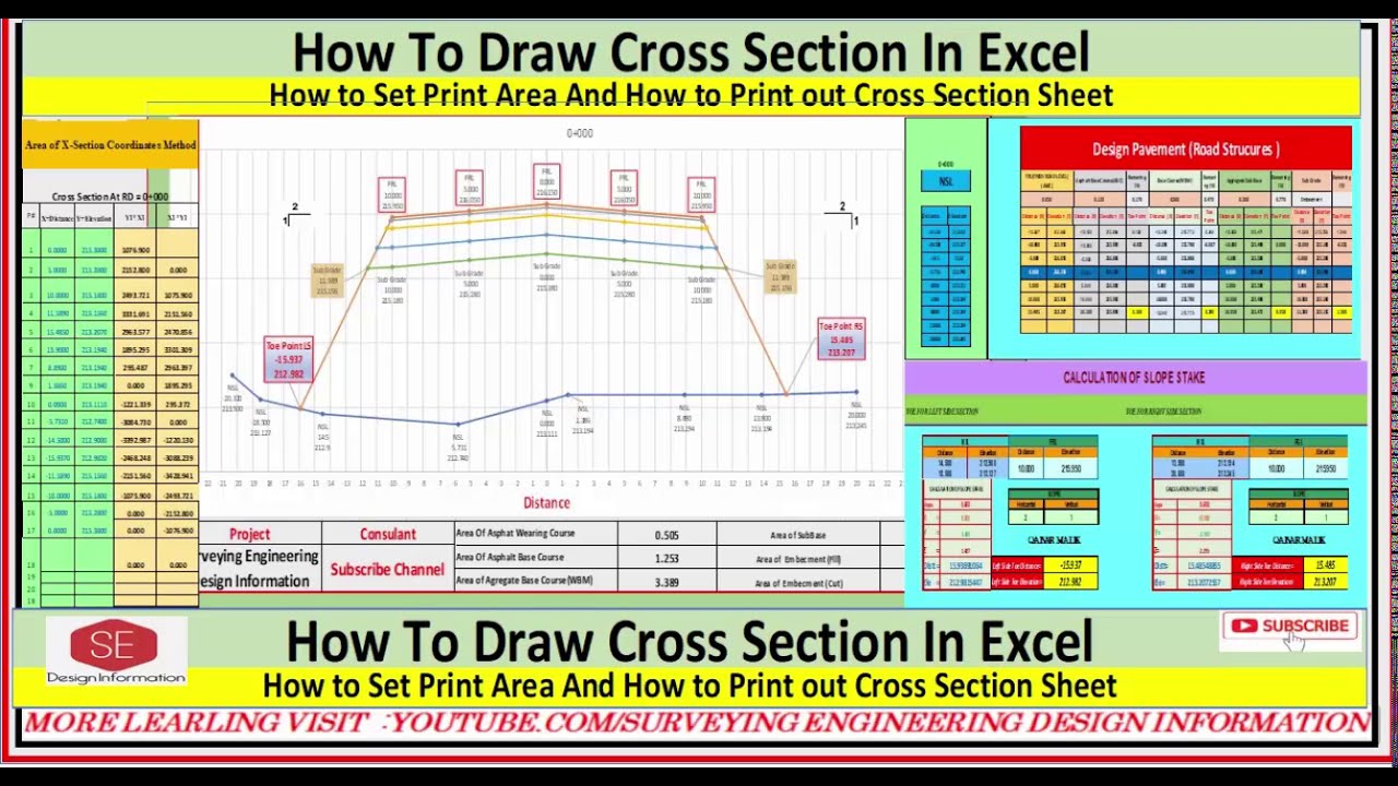Cross Section In Excel Without Auto CAD YouTube cross-section-in-excel-without-auto-cad-youtube