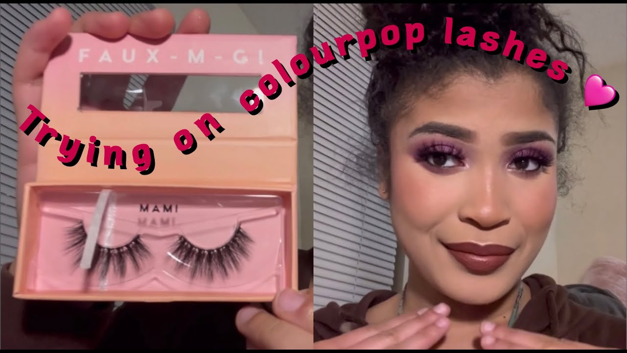 ColourPop Mami False Lashes - Try On & Review - YouTube