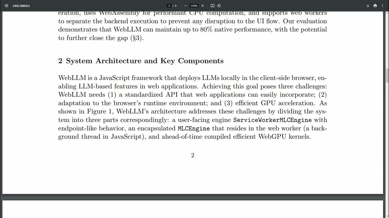 WebLLM: A High-Performance In-Browser LLM Inference Engine - YouTube