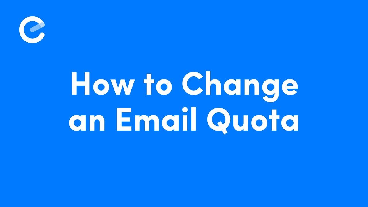 ePanel - How to Change an Email Quota - YouTube