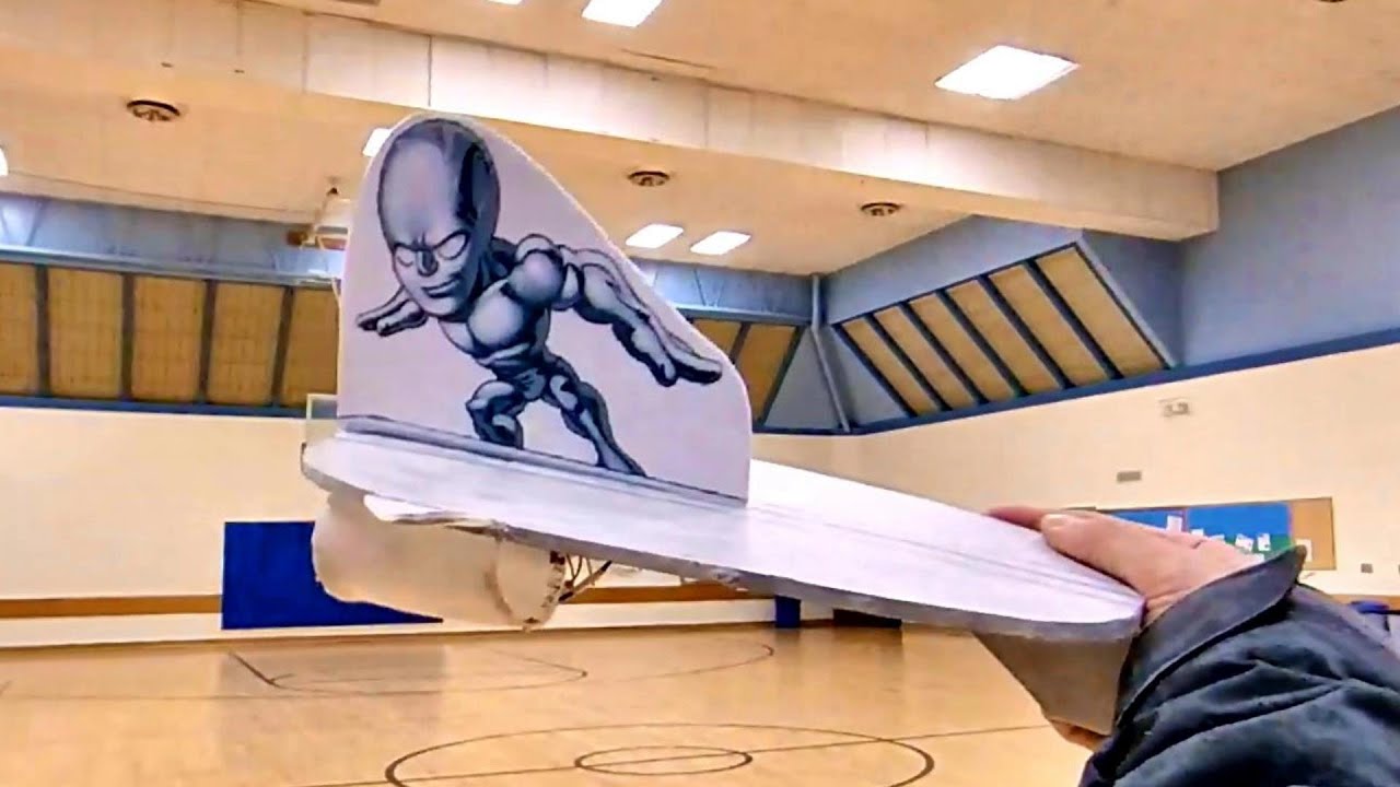 Orca Indoor Fly Session - Silver Surfer 1s EDF Surfboard Test Flight ...