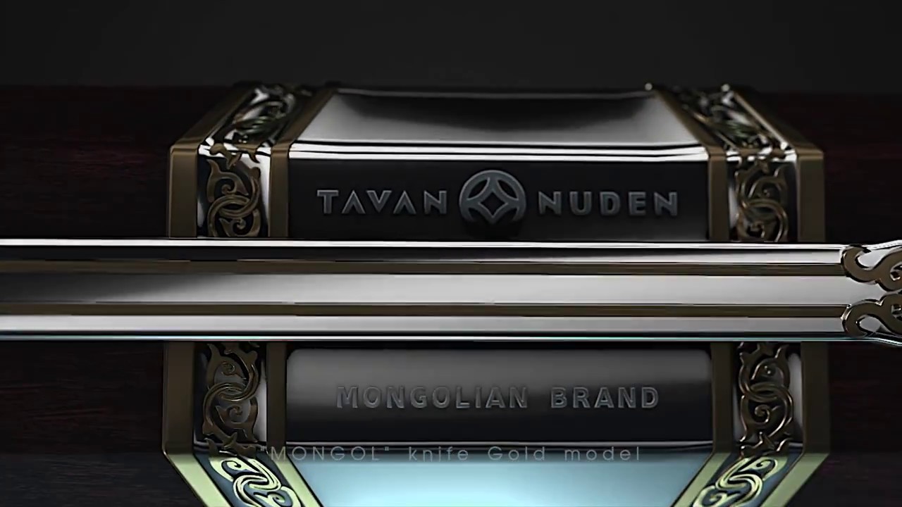 "MONGOL" knife Gold model - YouTube
