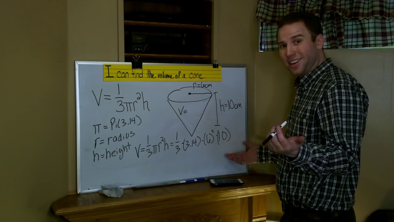 8th Grade Math Lesson 8 Volume of Cones - YouTube