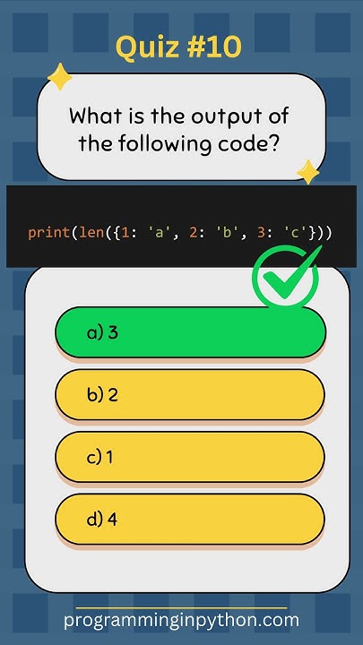 Python Quiz Whats The Answer Quiz 10 Python Shorts Quiz Codingchallenge